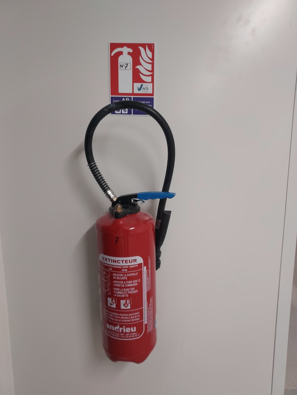 Quel extincteur en cas d'incendie